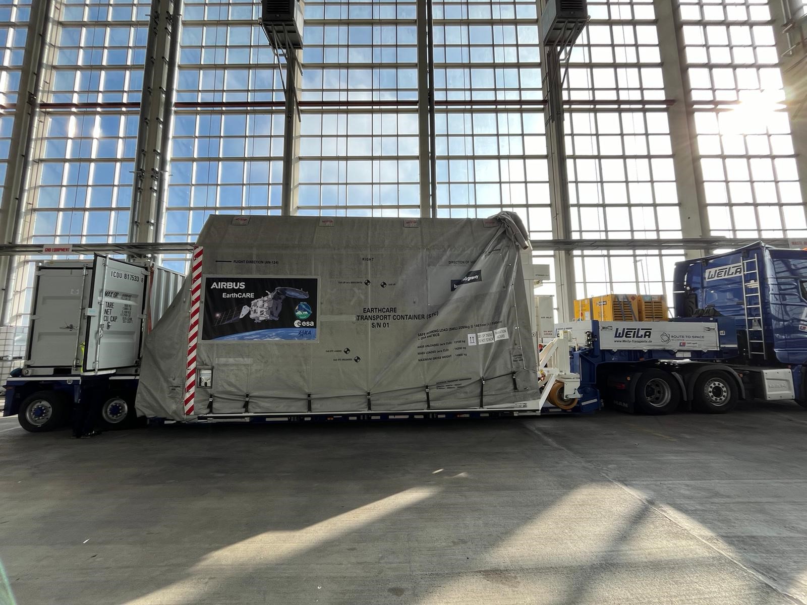 EarthCARE on its way to launch site – Earth observation launch campaigns