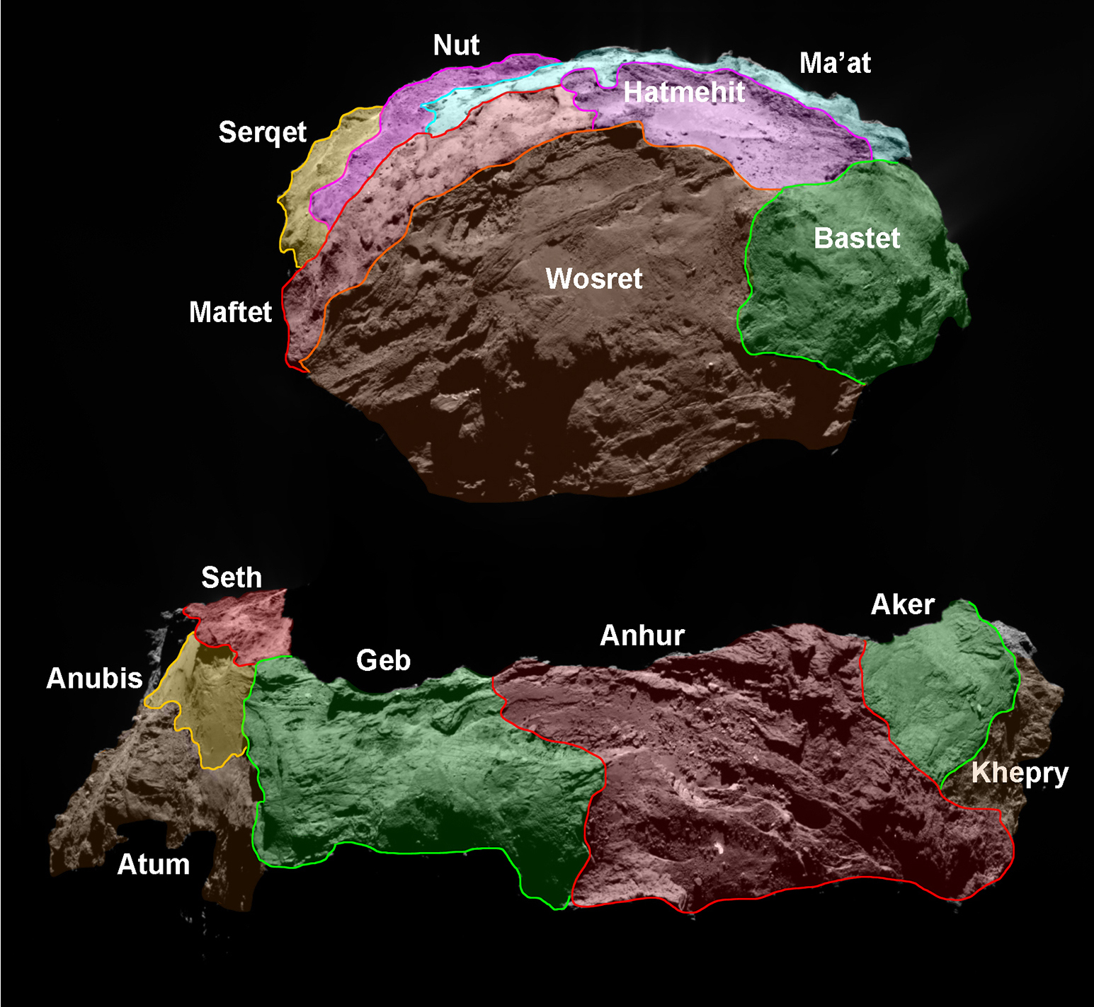 Comet Landscapes and maps of the southern hemisphere – Rosetta – ESA's ...