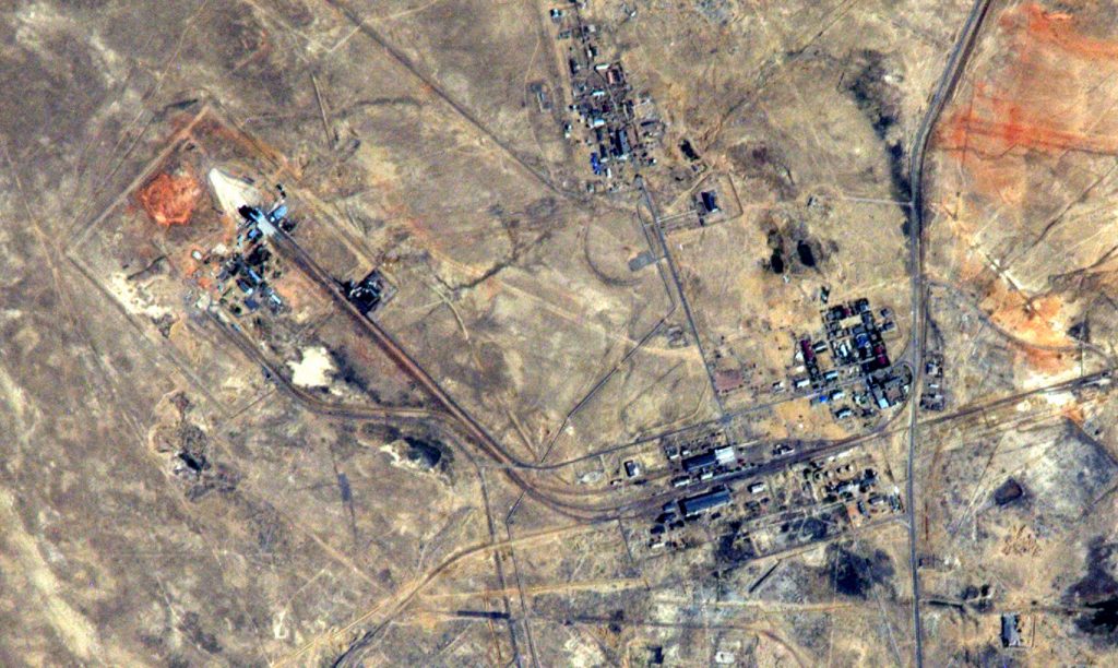 Baikonur seen from space – Thomas Pesquet